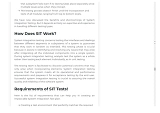 System Integration Testing: Achieving Robustness in Software Systems | PPT