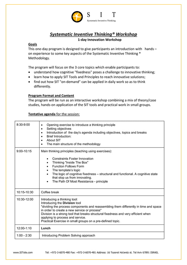 Sit 1 day workshop- www.hoangtien.net