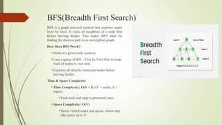 Breadth First Search and Depth First Search Algorithm | PPT