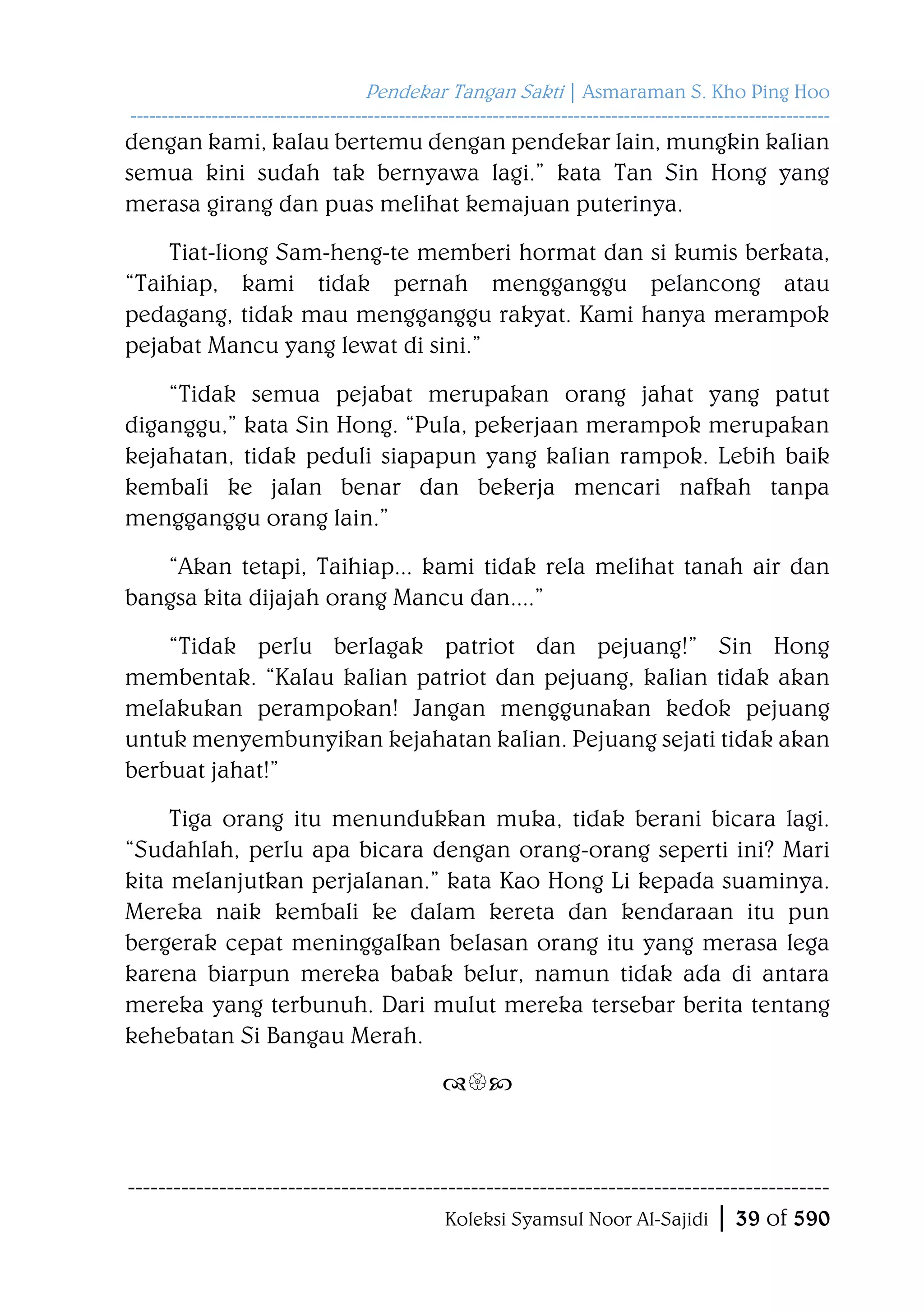Si Tangan Sakti Kho Ping Hoo | PDF