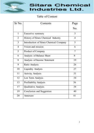 Sitara limited Ratio Analysis by saniah saleem rao | DOCX