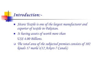 Sitara Textile presentation | PPT