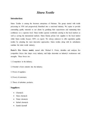 Sitara textile | DOCX