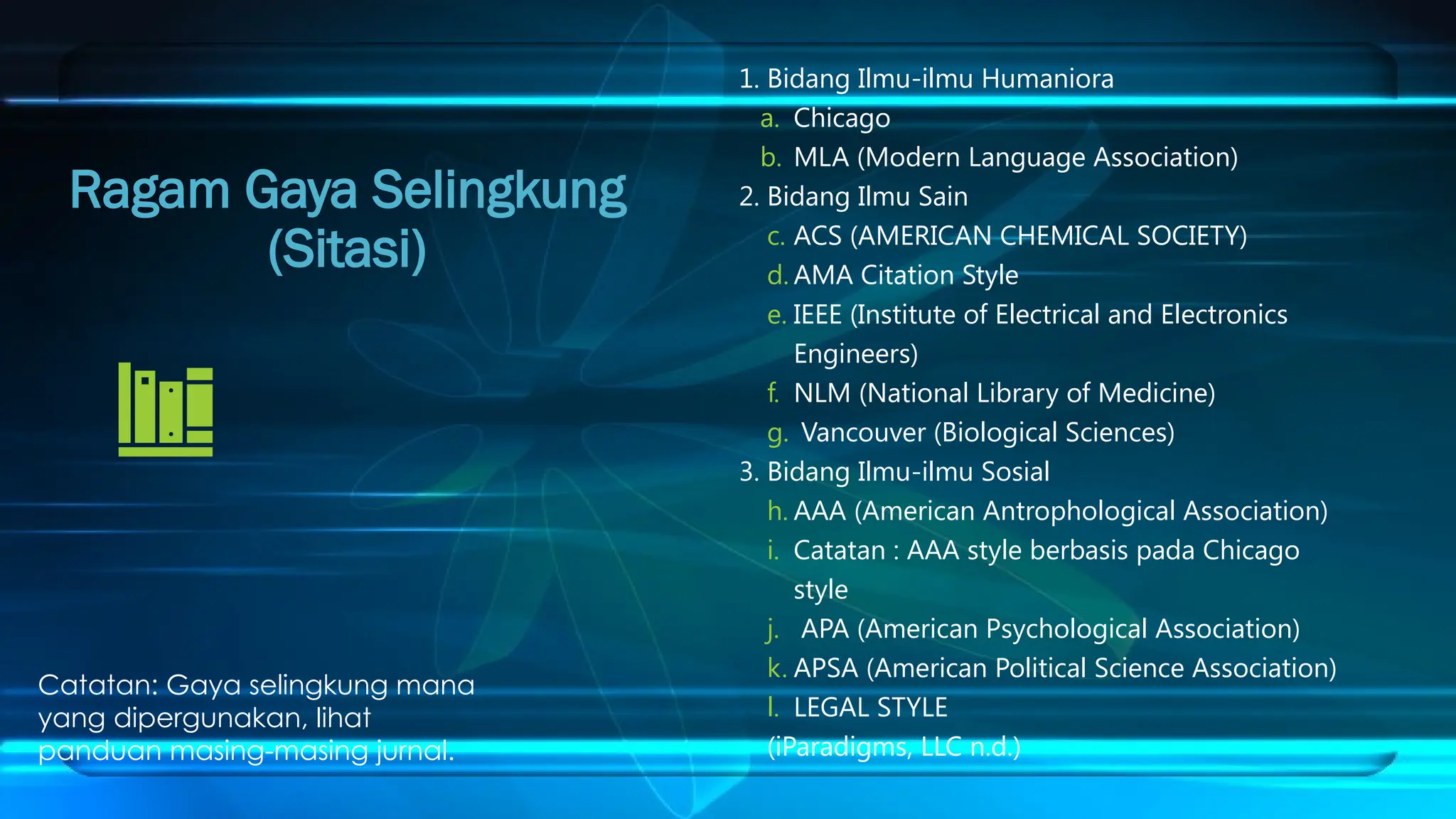 Teknik membuat sitasi yang tepat pada karya tulis ilmiah | PPT