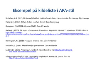 Sitater og kildehenvisninger i fordypningsoppgaven | PPTX