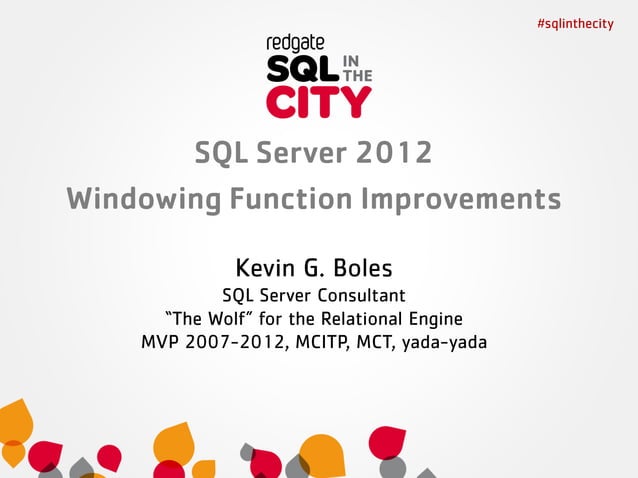 Windowing functions - Kevin Boles | PPT