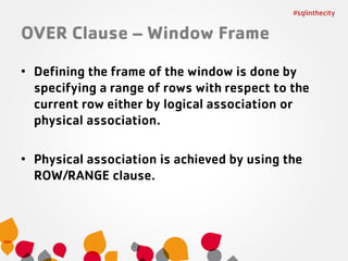 Windowing functions - Kevin Boles | PPT