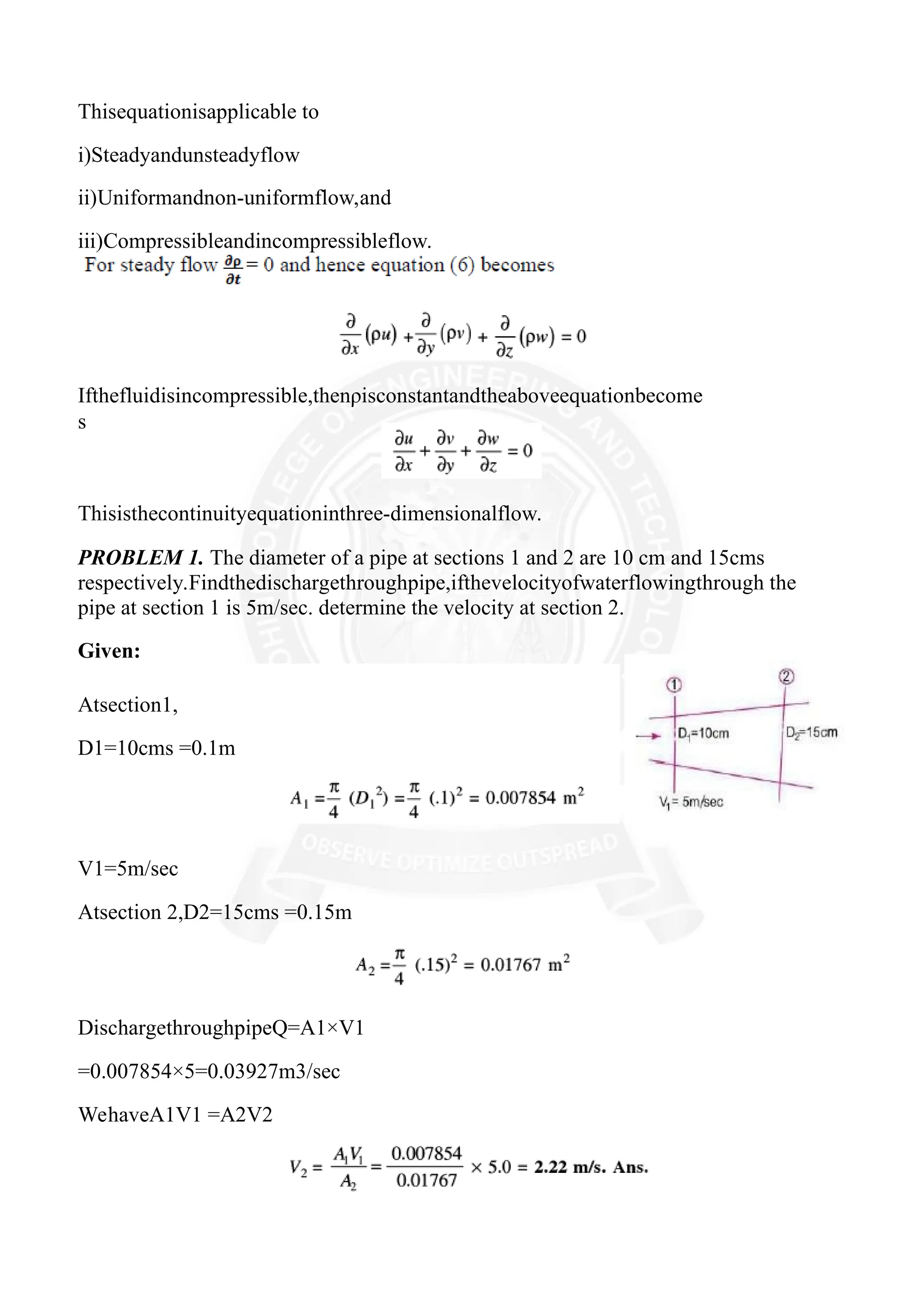 Hydraulics Continuity Equation .ppt