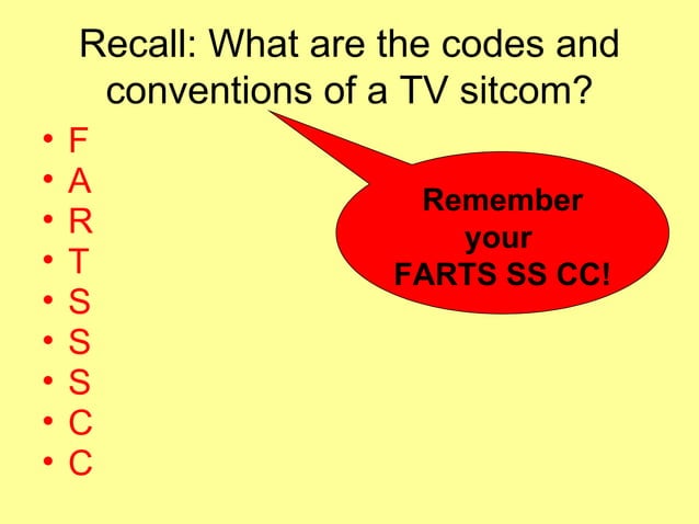 Sitcom codes and conventions | PPT