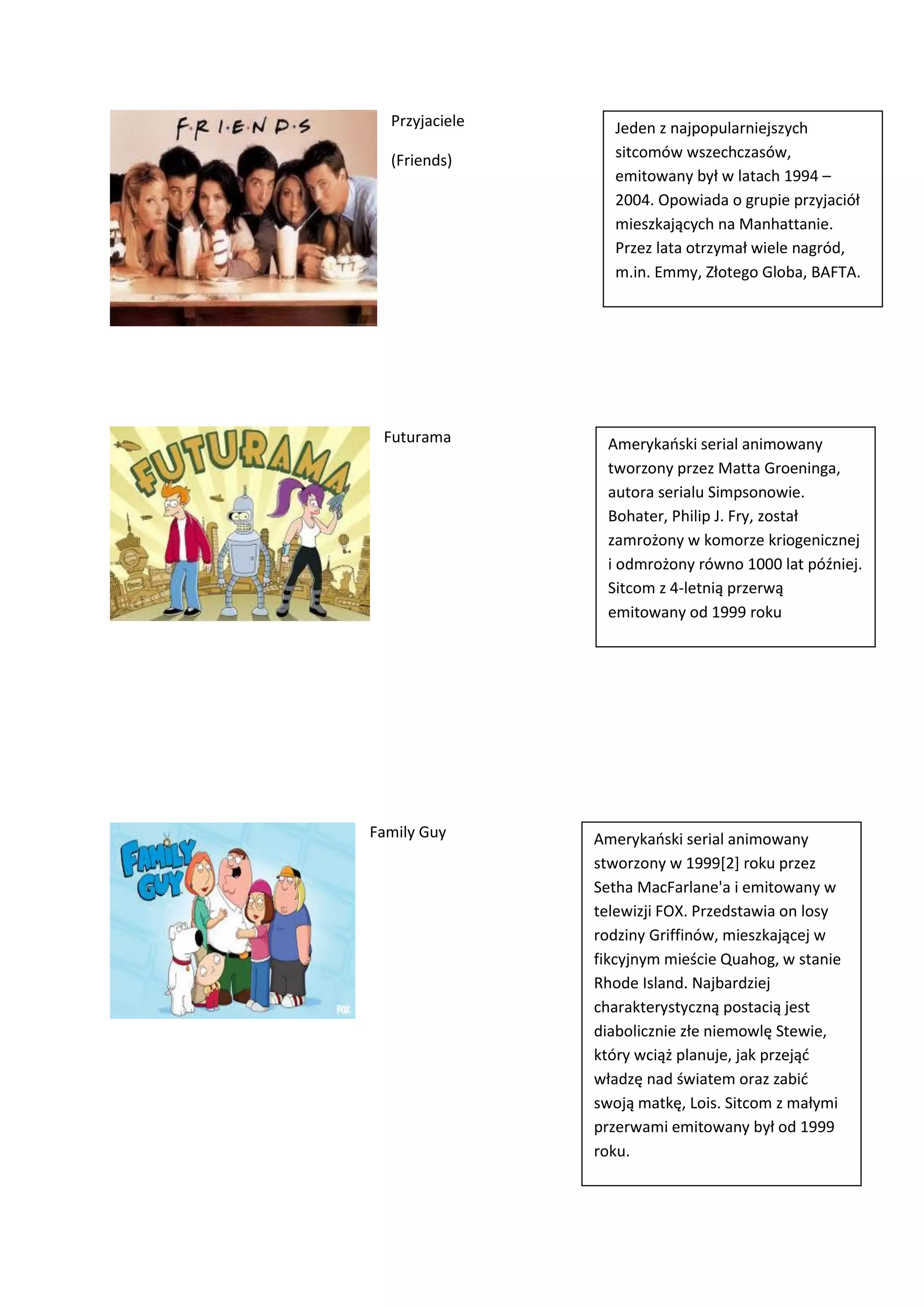 Sitcom prezentacja | PDF