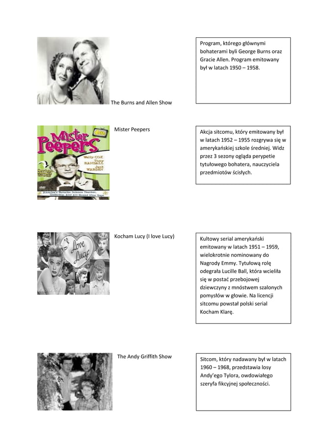 Sitcom prezentacja | PDF