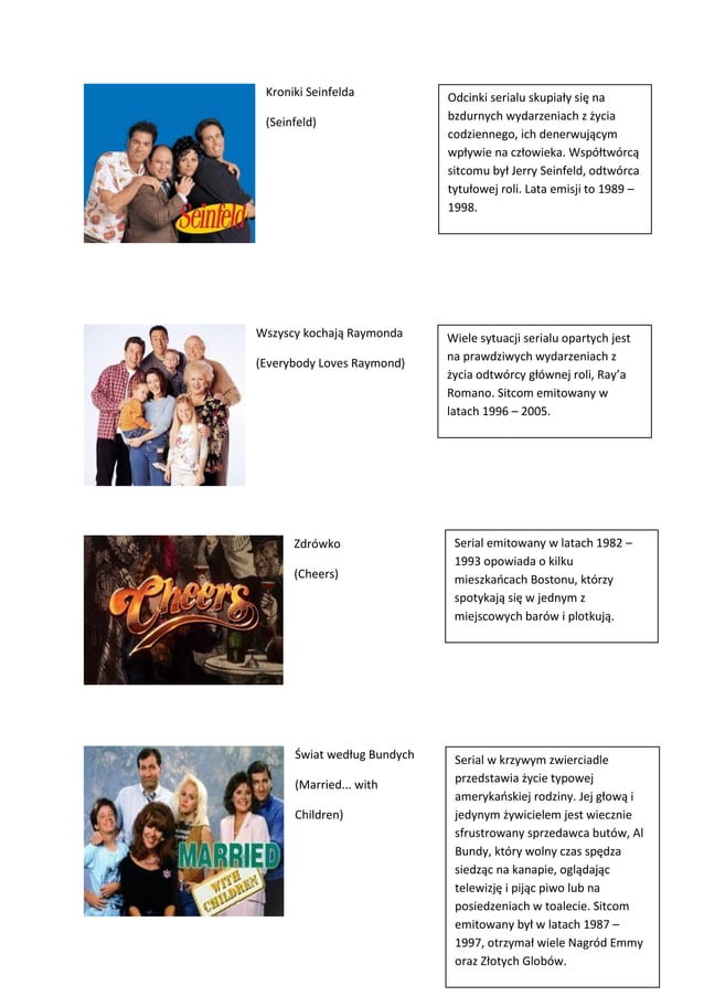 Sitcom prezentacja | PDF