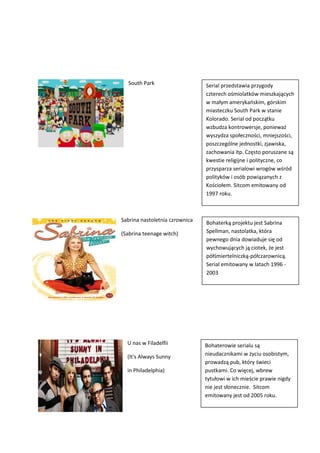 Sitcom prezentacja | PDF