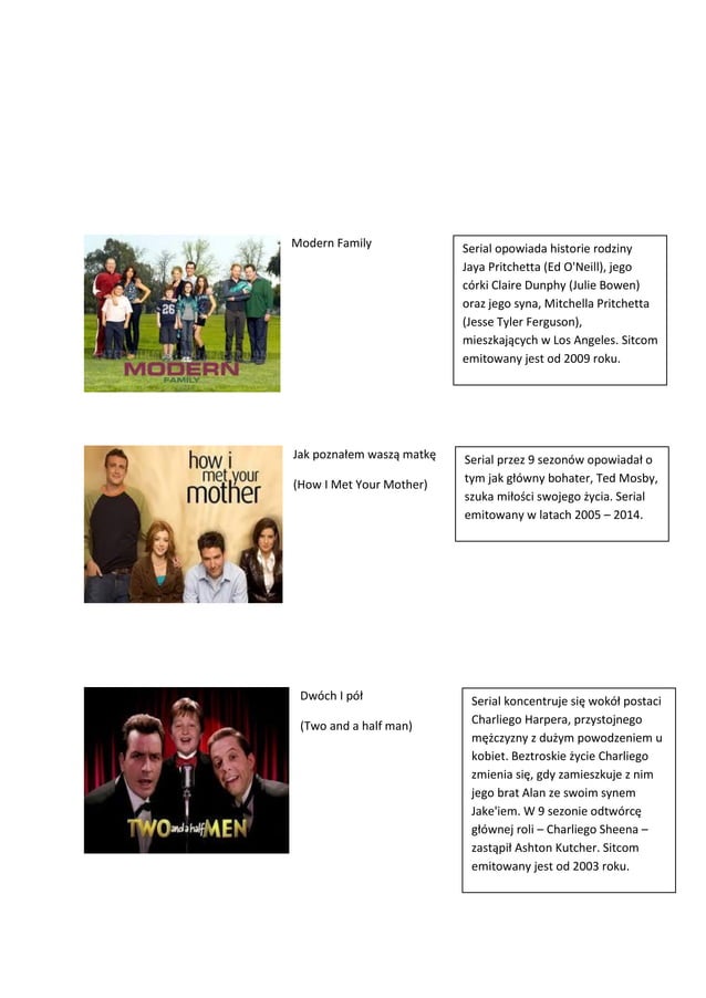 Sitcom prezentacja | PDF