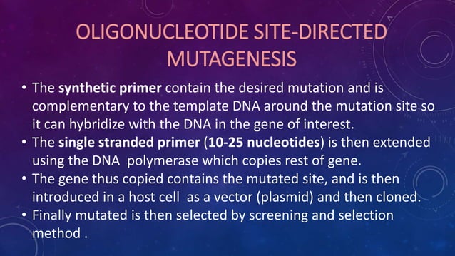 SITE-DIRECTED MUTAGENESIS.pptx
