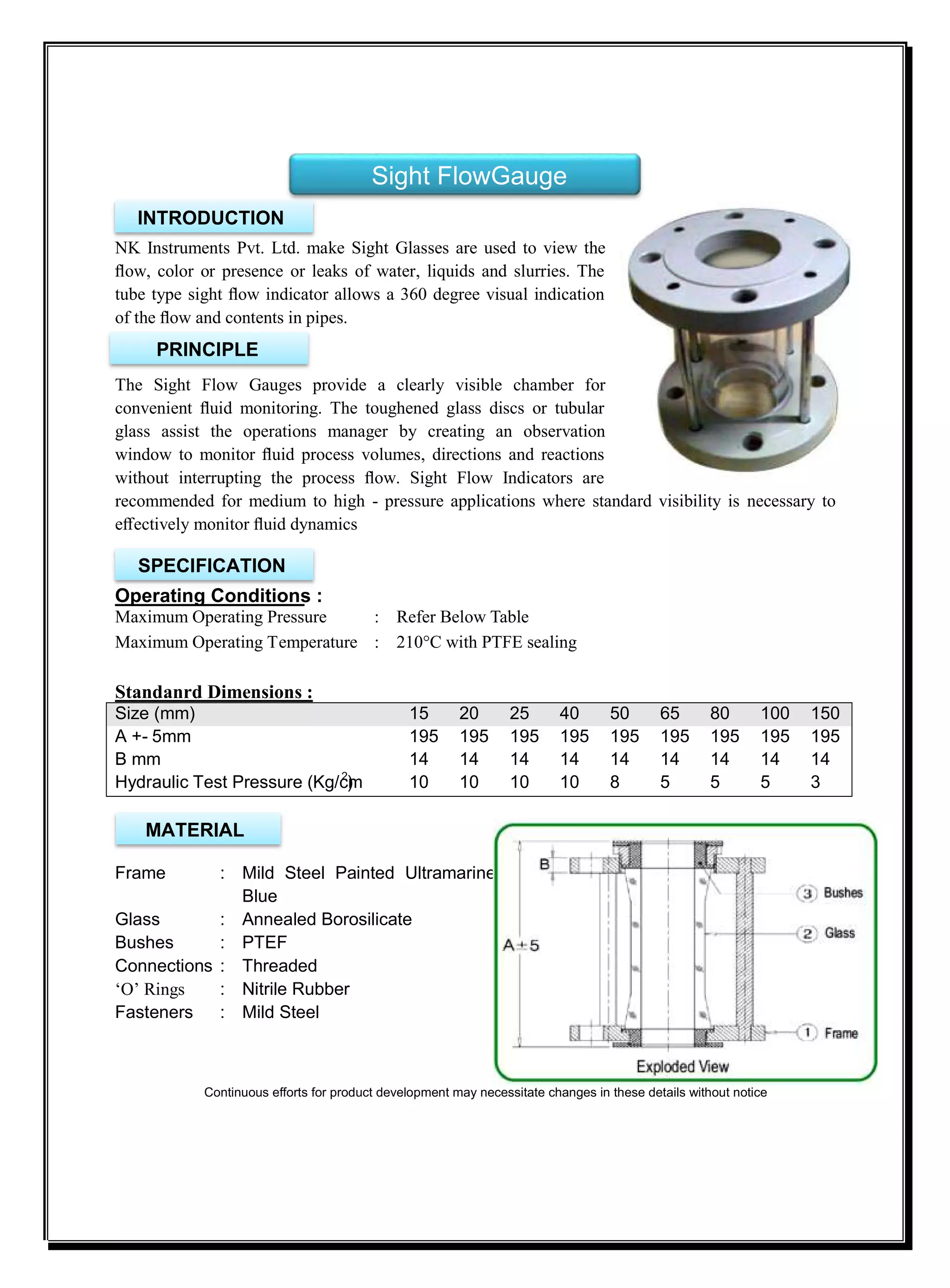 Site Glass Flow Gauge | PDF