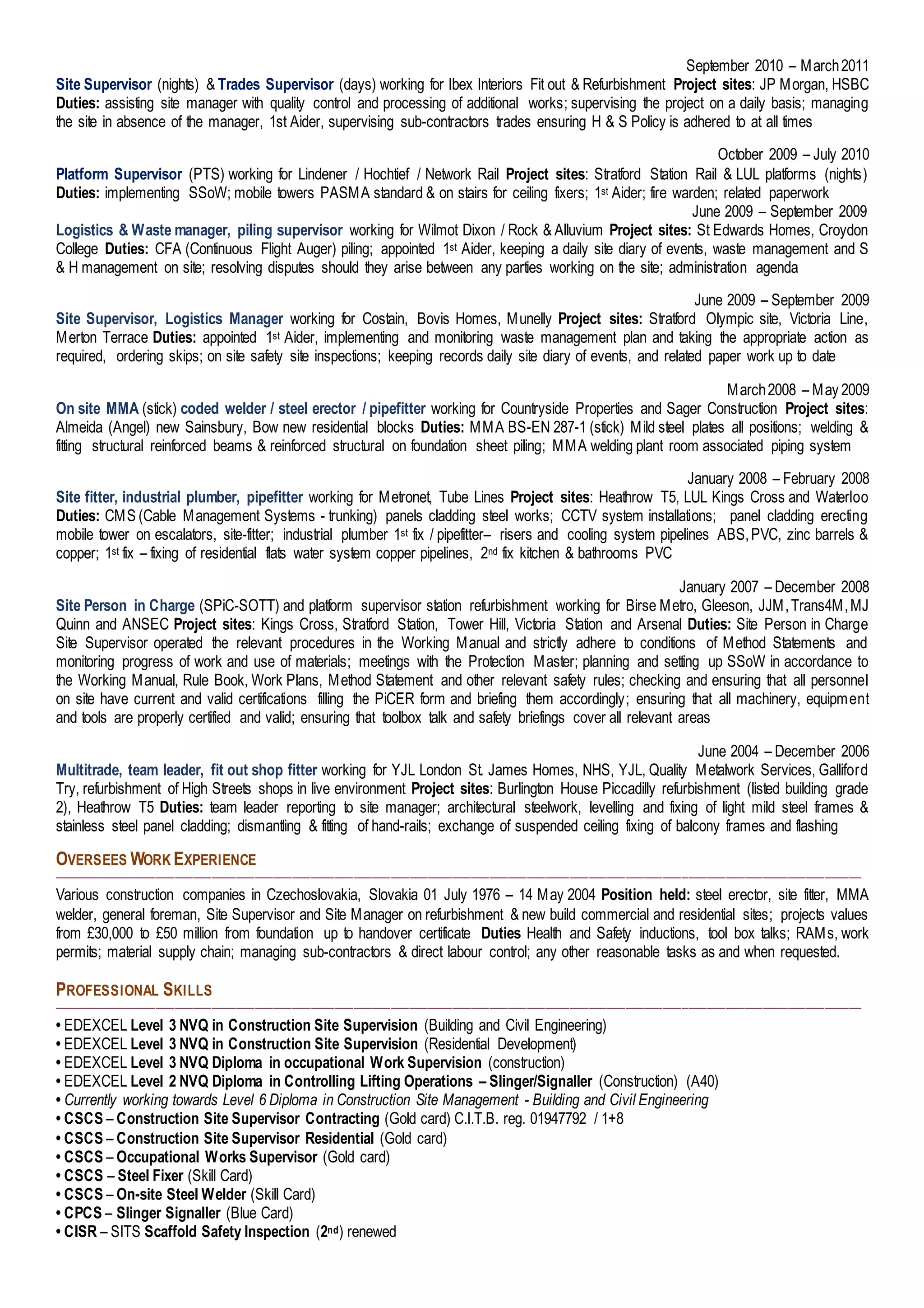 Site supervisor-agent-manager-pts-cpcs-cscs-smsts-iosh | DOCX