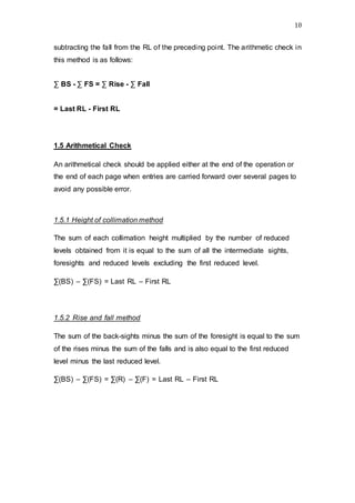 Site surveying-report-leveling | DOCX | Physics | Science
