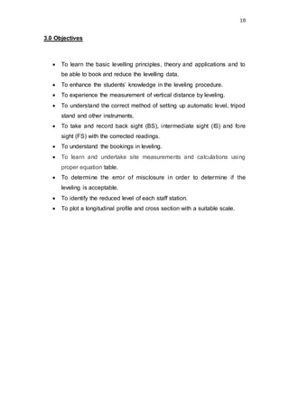 Site surveying-report-leveling | DOCX | Physics | Science