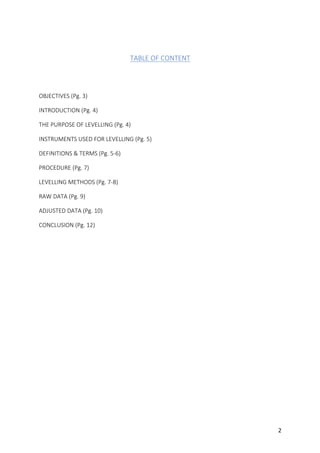 Site surveying-report-leveling | PDF