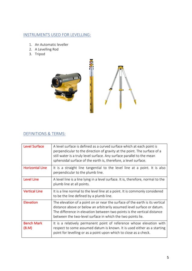 Site surveying-report-leveling | PDF