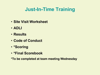 CPEC Assessment Pilot JIT Training | PPT