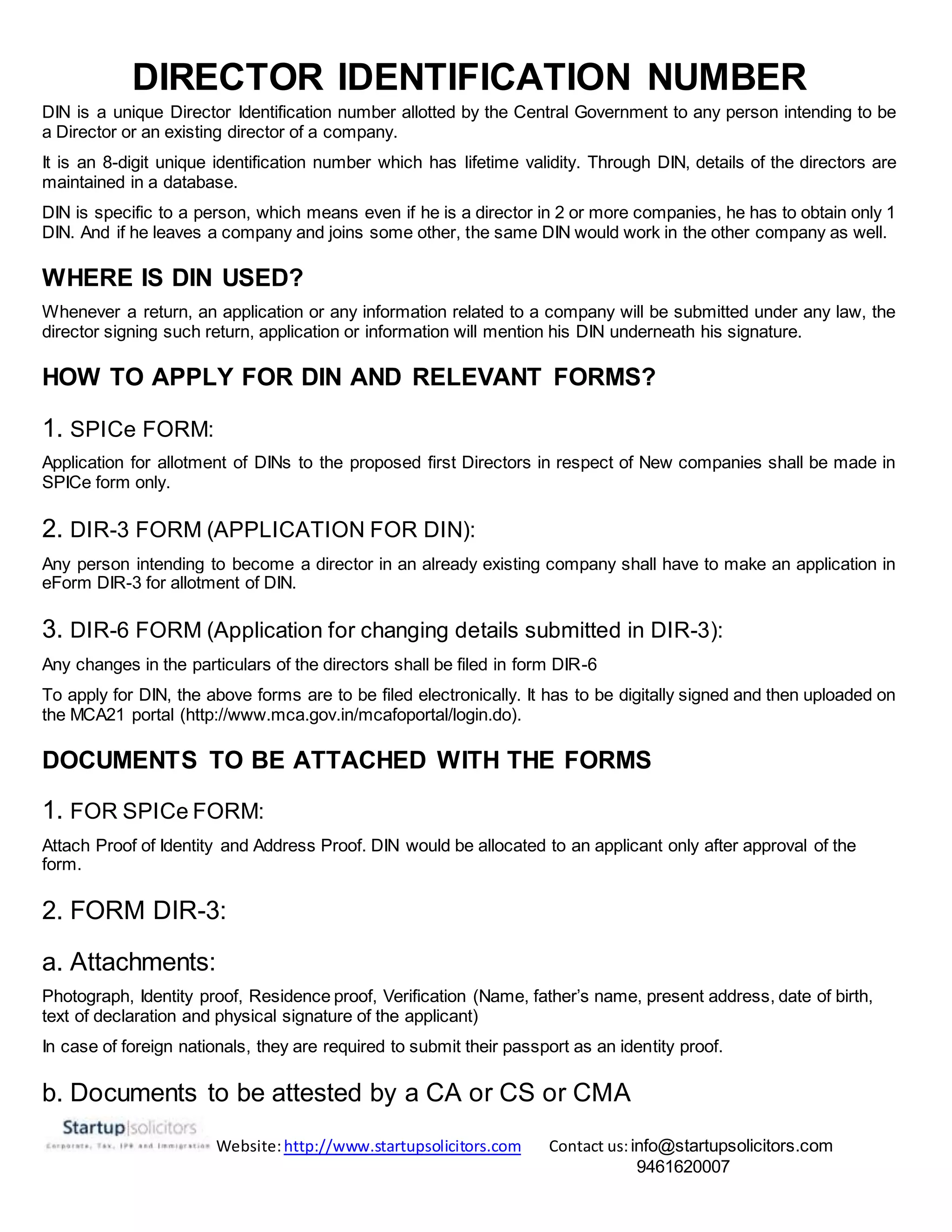 DIRECTOR IDENTIFICATION NUMBER | PDF DIRECTOR IDENTIFICATION NUMBER | PDF