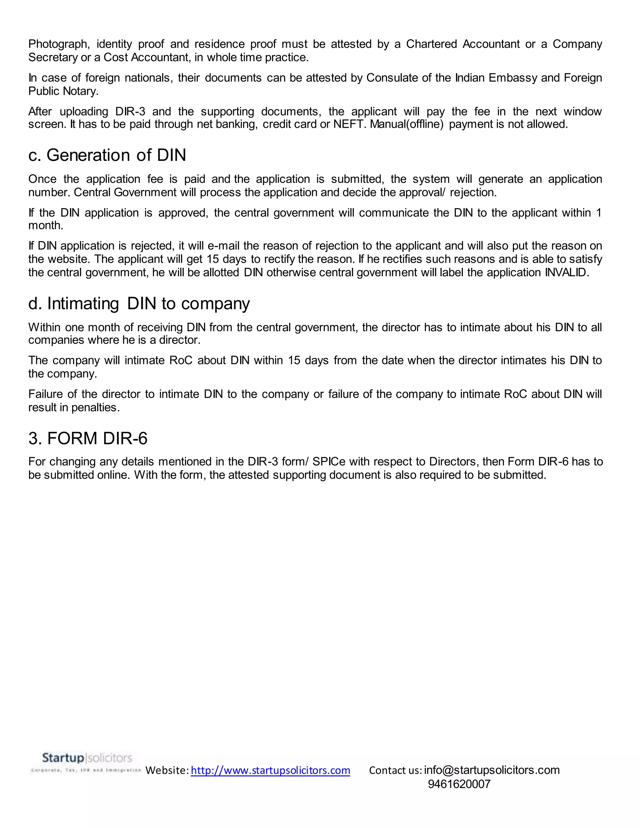 DIRECTOR IDENTIFICATION NUMBER | PDF DIRECTOR IDENTIFICATION NUMBER | PDF
