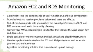 Site24x7 Cloud Monitoring | PPTX