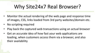 [Old] Site24x7 Real Browser Monitoring | PPT