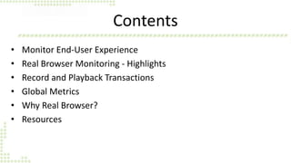 [Old] Site24x7 Real Browser Monitoring | PPT