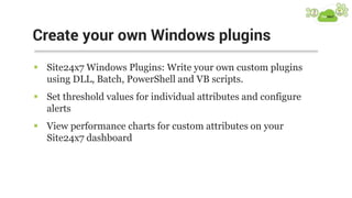 Site24x7 Plugins - Monitor your entire server stack | PPTX