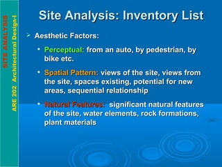 Site analysis-example | PPT
