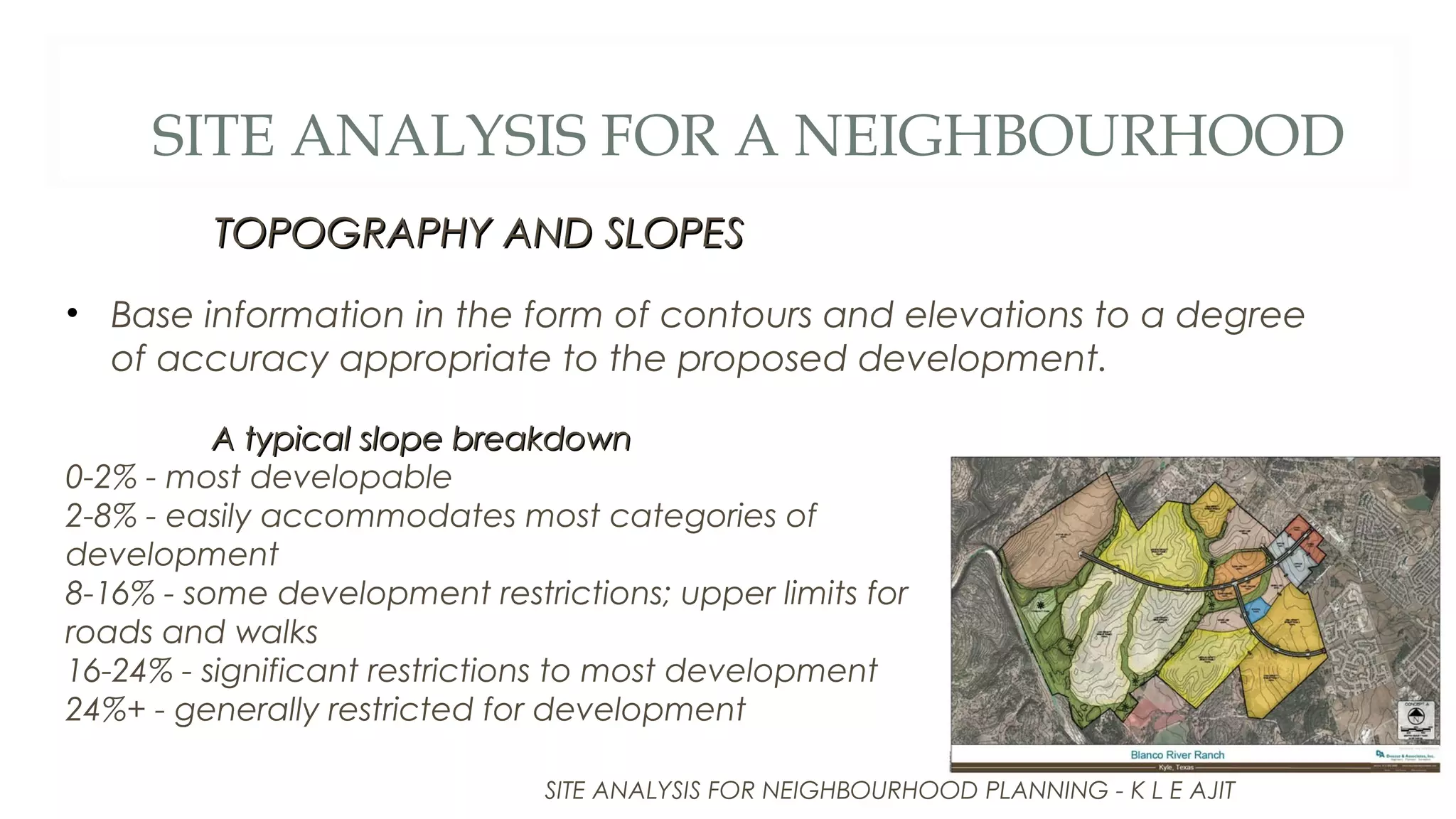 Site analysis for a neighborhood | PPT