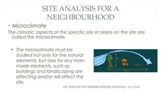 Site analysis for a neighborhood | PPT