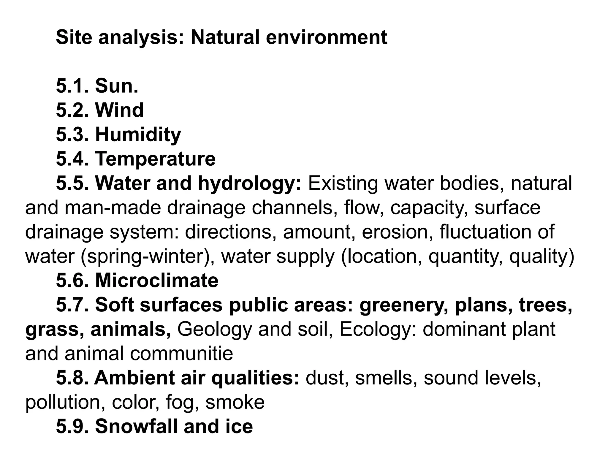 Sustainable design, Site analysis | PPTX