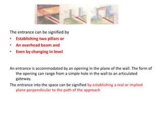 Site approach and building entrance | PPTX