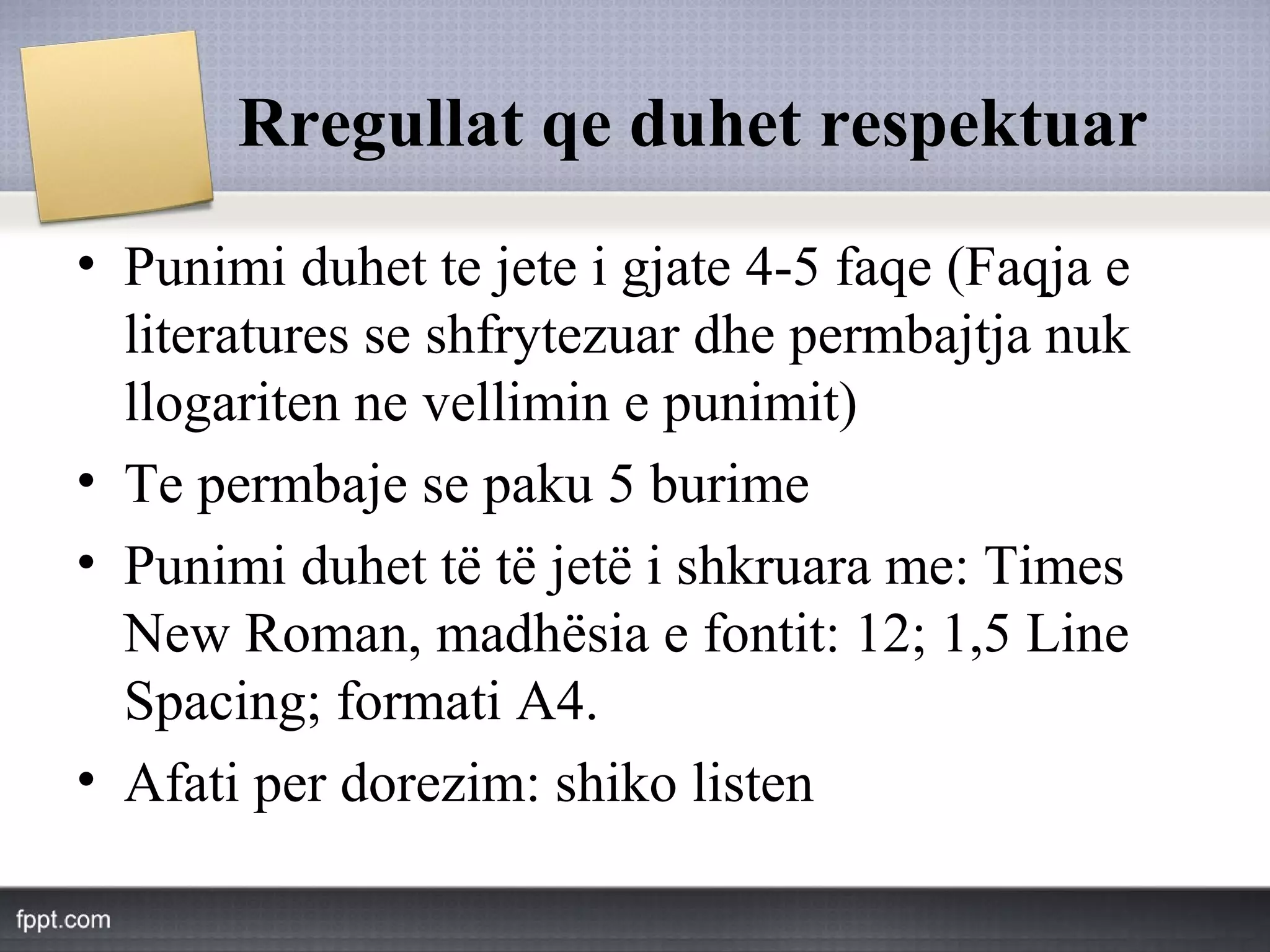Si te bejme hulumtim | PPT
