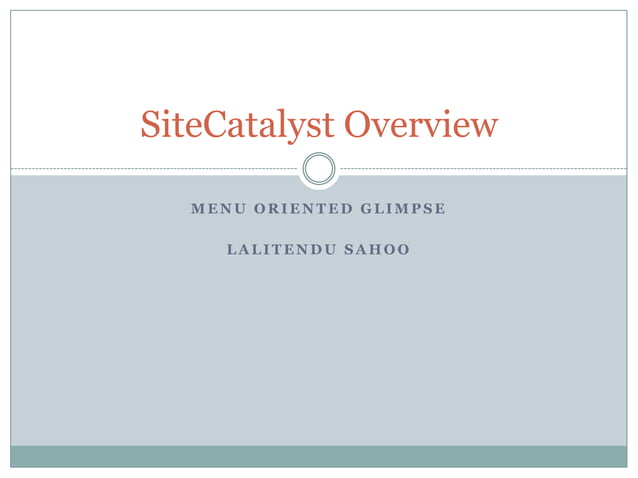 Site Catalyst Overview | PPTX