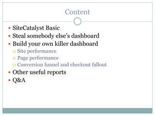 Site Catalyst Overview | PPTX