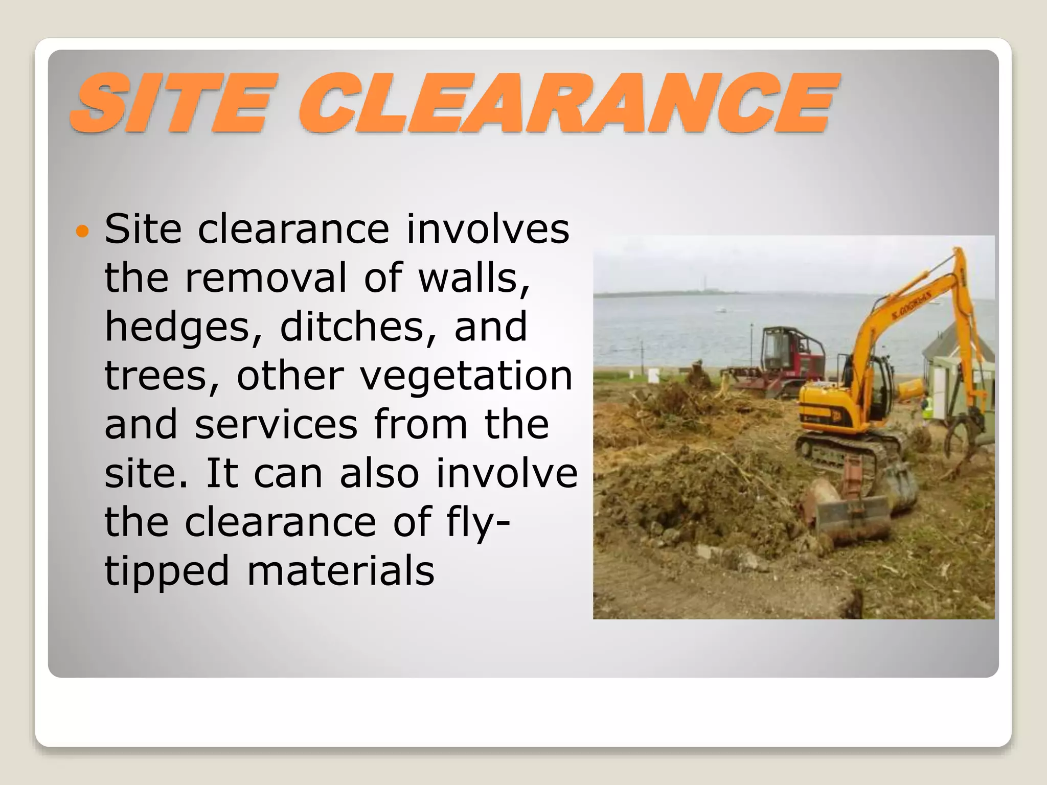 Site clearance & preparetion | PPTX