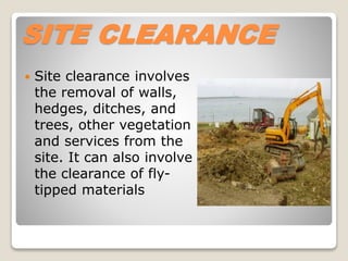Site clearance & preparetion | PPTX
