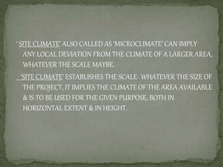 Site climate | PPTX