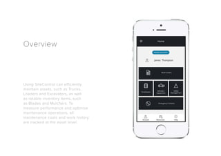 SiteControl | Mobile Asset Management Application | PDF