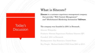 Sitecore Knowledge Transfer 2018 day-1 | PPT