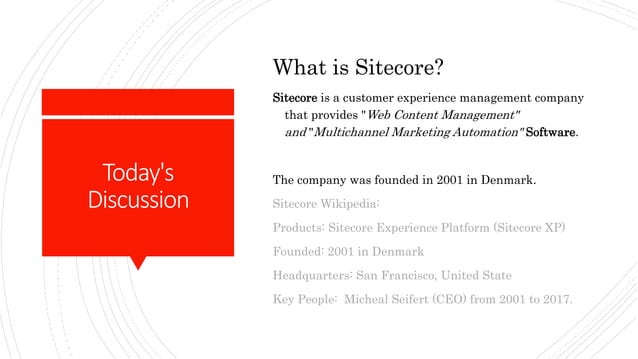 Sitecore Knowledge Transfer 2018 day-1 | PPT
