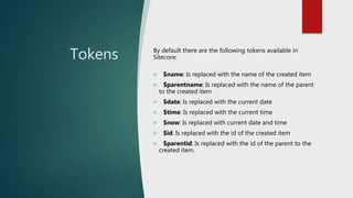 Sitecore Knowledge Transfer 2018 (Template) day-2 | PPT