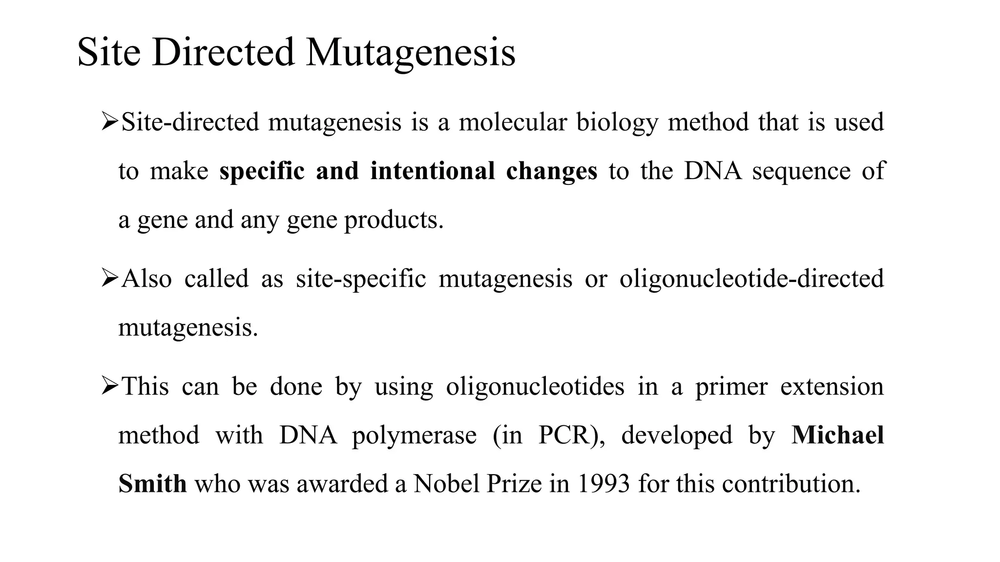 Site directed mutagenesis by pcr | PPTX