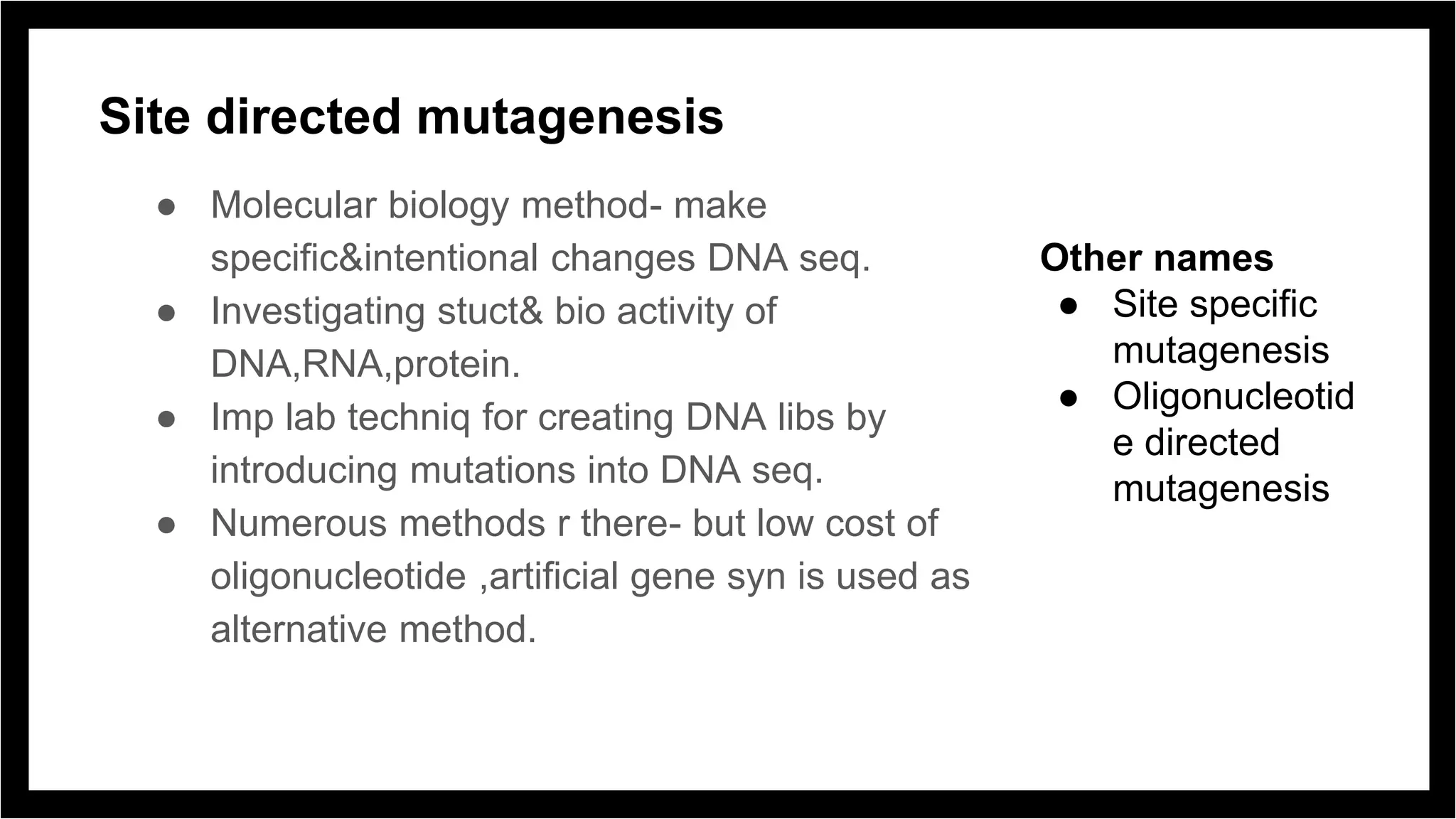 site directed mutagenesis .pptx