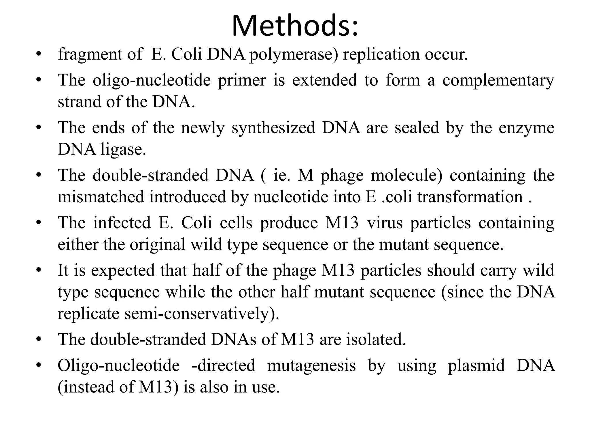 Site directed mutgenesis, OLIGONUCLEOTIDE DIRECTED MUTAGENESIS | PPTX